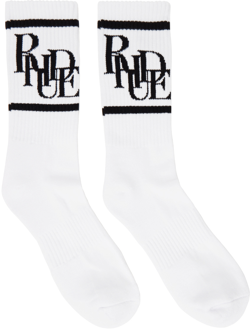 Rhude White Logo Socks Rhude
