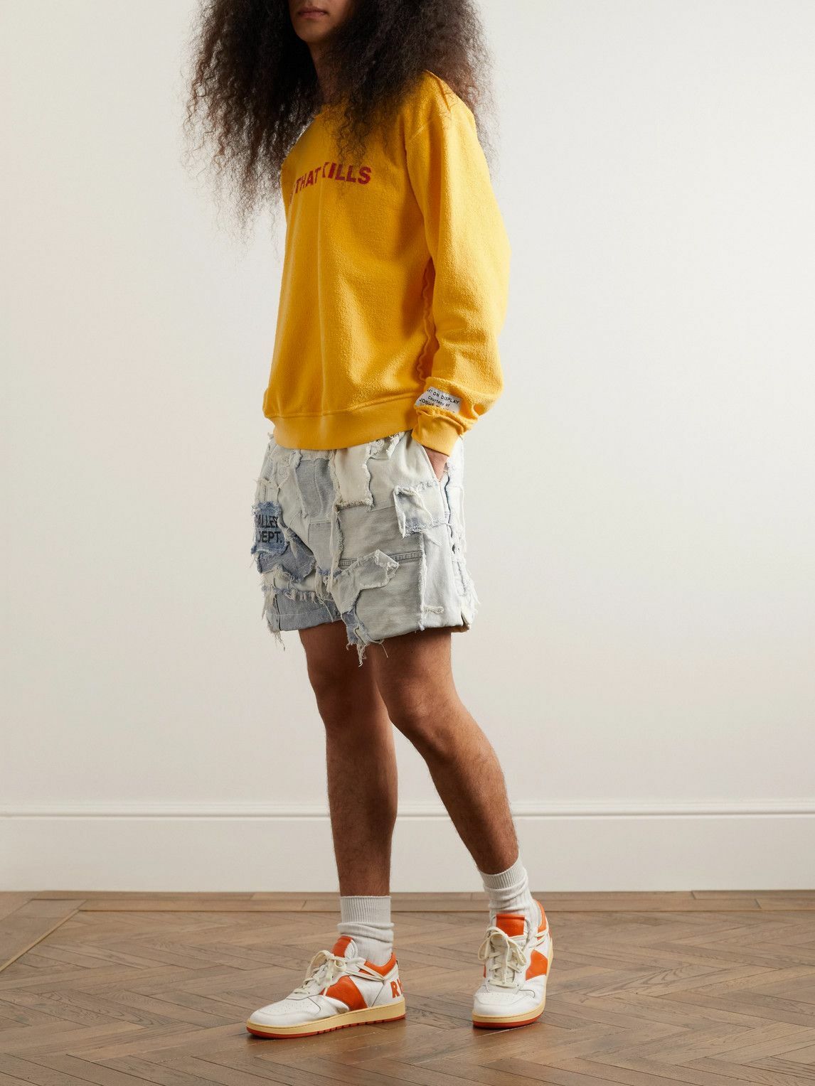 Gallery Dept. - Reversible Printed Cotton-Jersey Sweater - Yellow ...