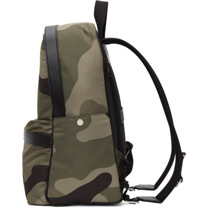 Neil Barrett Khaki Eco-Leather Camo Backpack Neil Barrett