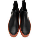 Stutterheim Black and Orange Rainwalker Chelsea Boots Stutterheim