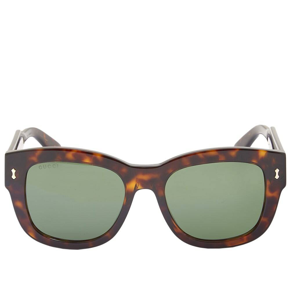 Gucci Men's Eyewear GG1110S Bio Acetate Sunglasses in Havana/Green Gucci