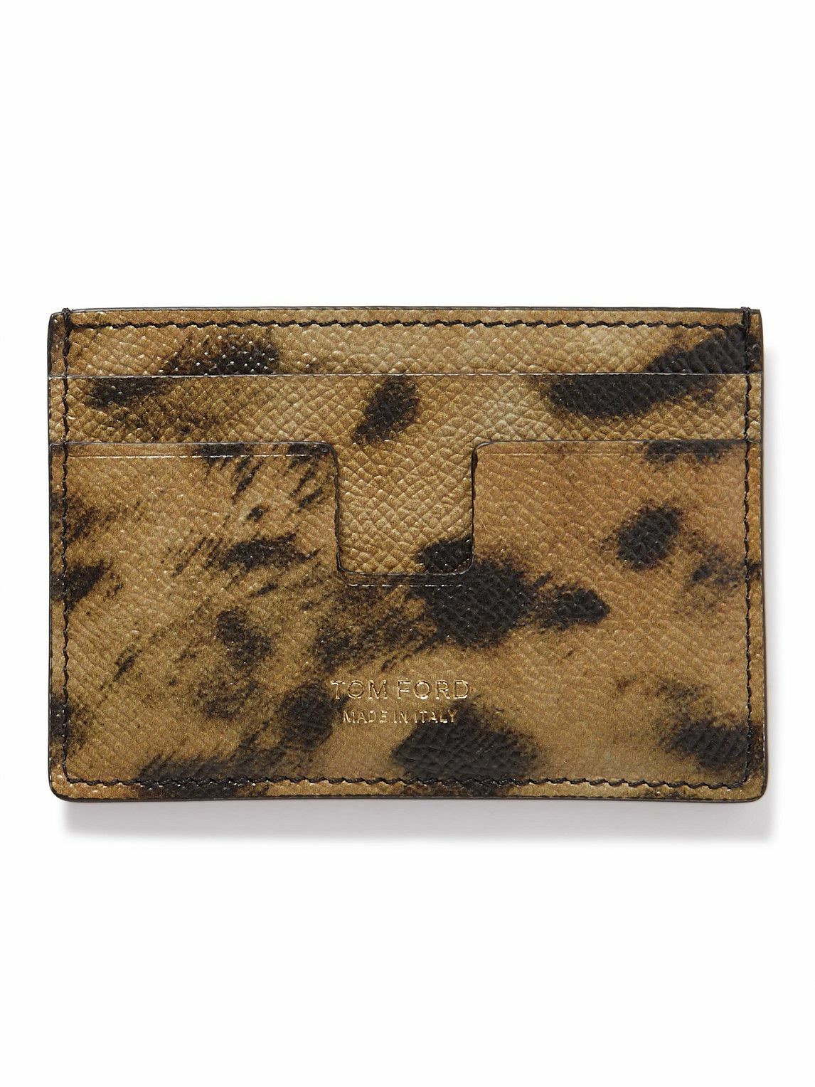 TOM FORD - Leopard-Print Full-Grain Leather Cardholder TOM FORD