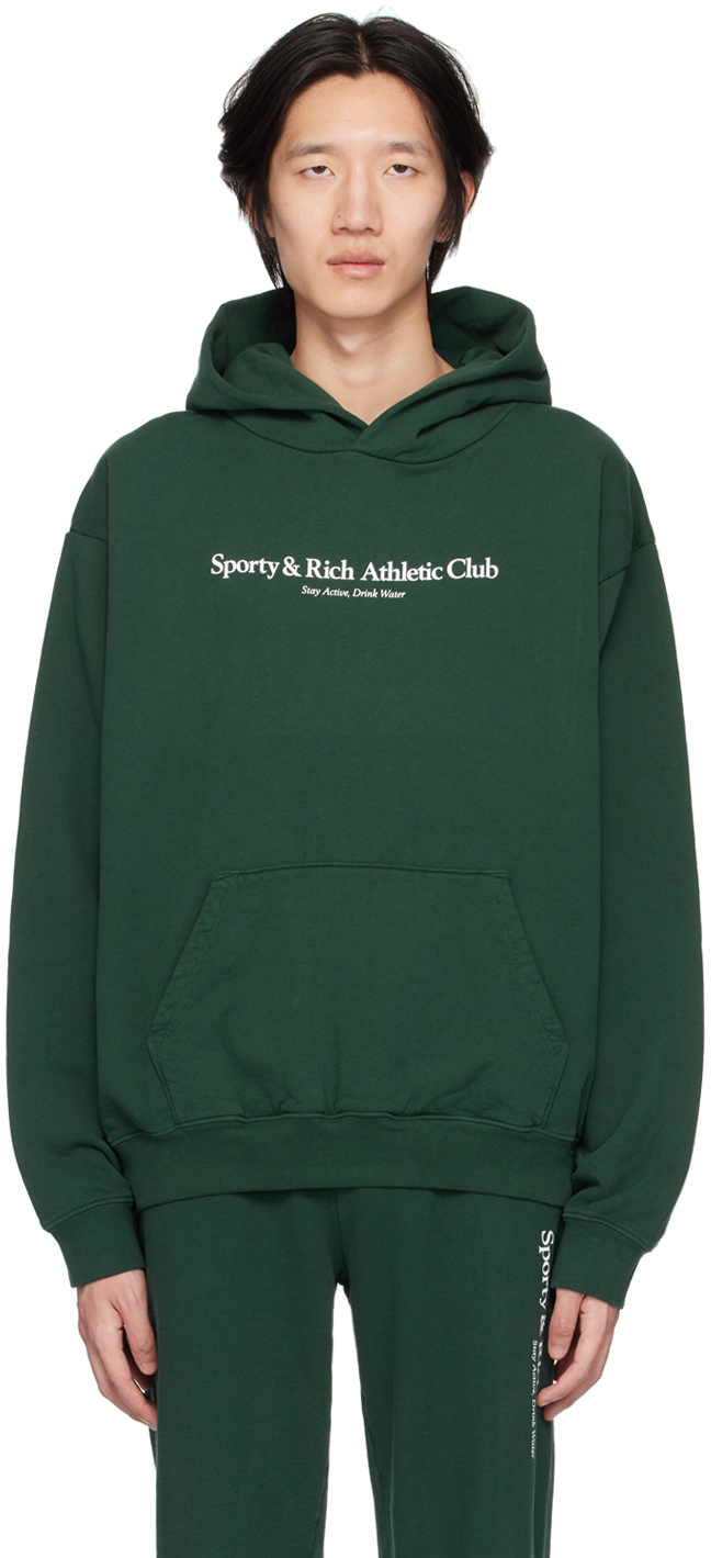 Sporty & Rich Green 'Athletic Club' Hoodie Sporty & Rich
