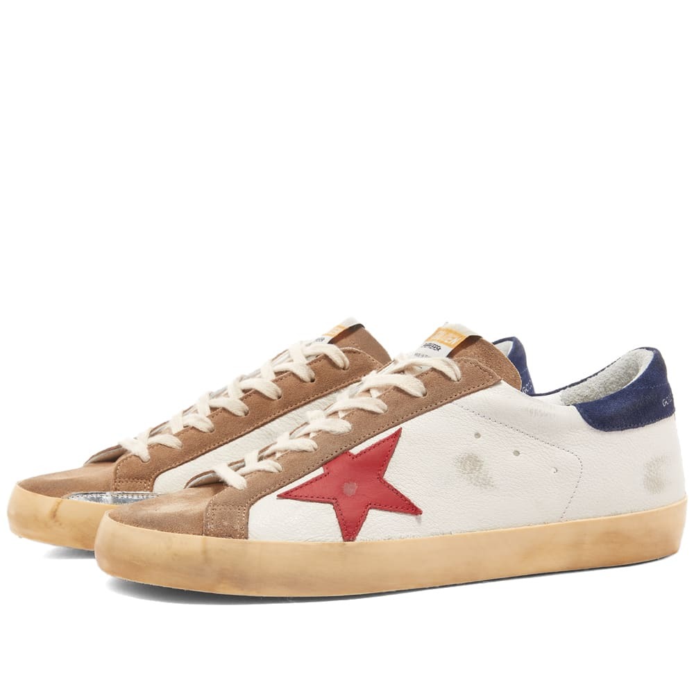 Golden Goose Super-Star Signature Embroidery Leather Sneaker Golden ...