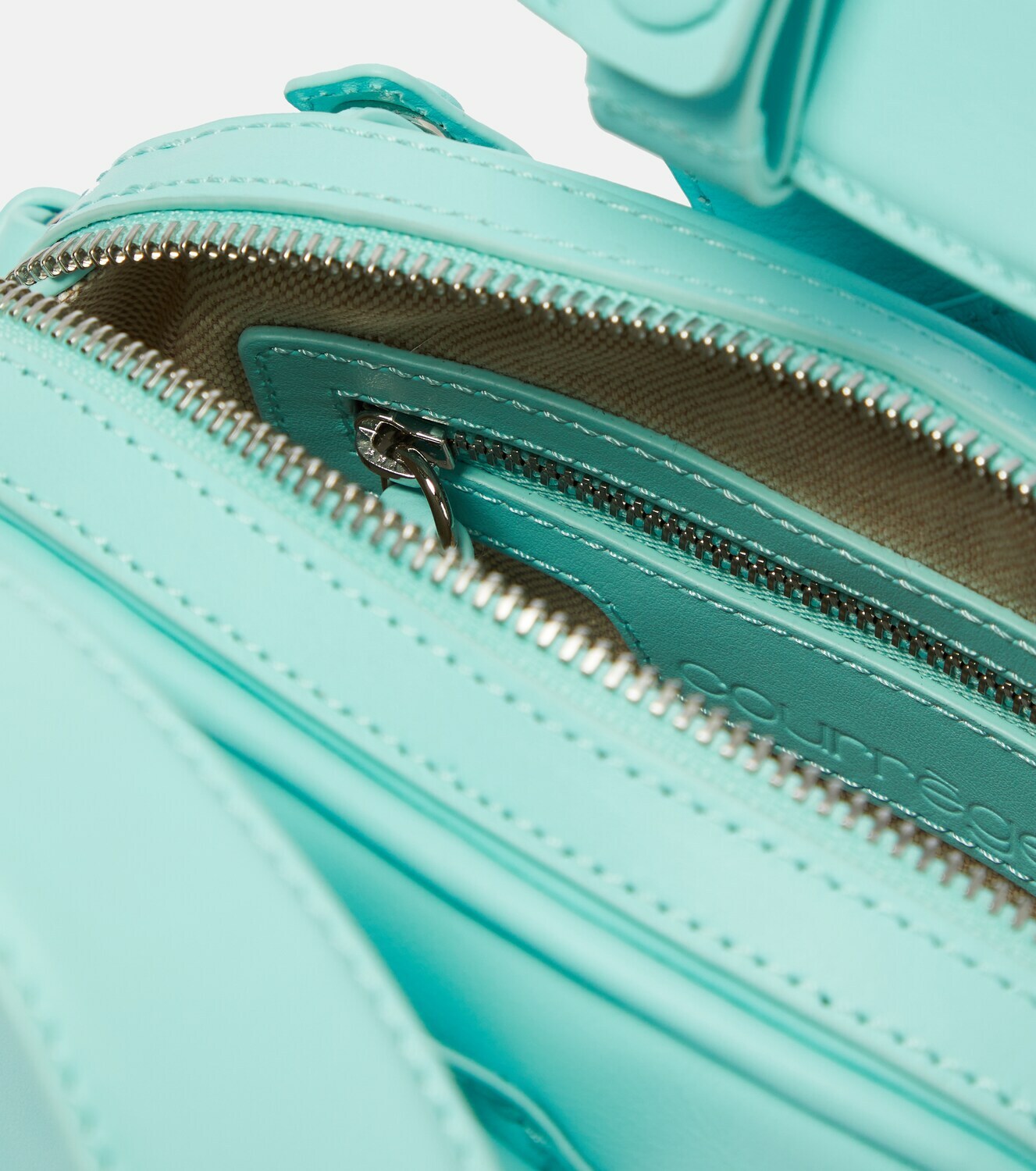 Courreges - Loop baguette leather tote bag Courreges