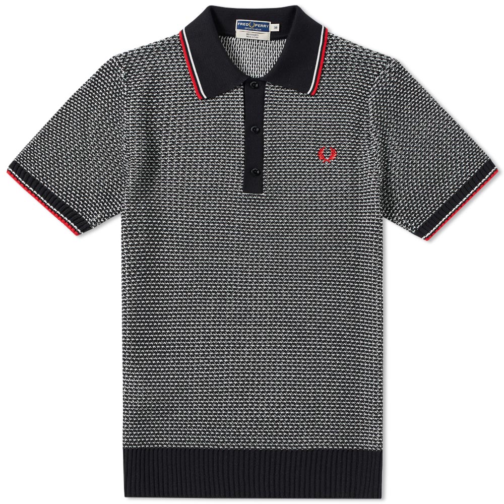 Fred Perry Reissues Two Colour Knit Polo Fred Perry
