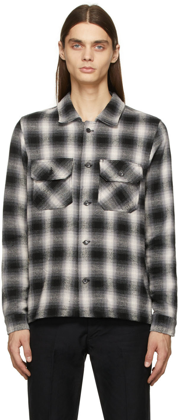 Naked & Famous Denim Grey Vintage Flannel Shirt Naked and Famous Denim