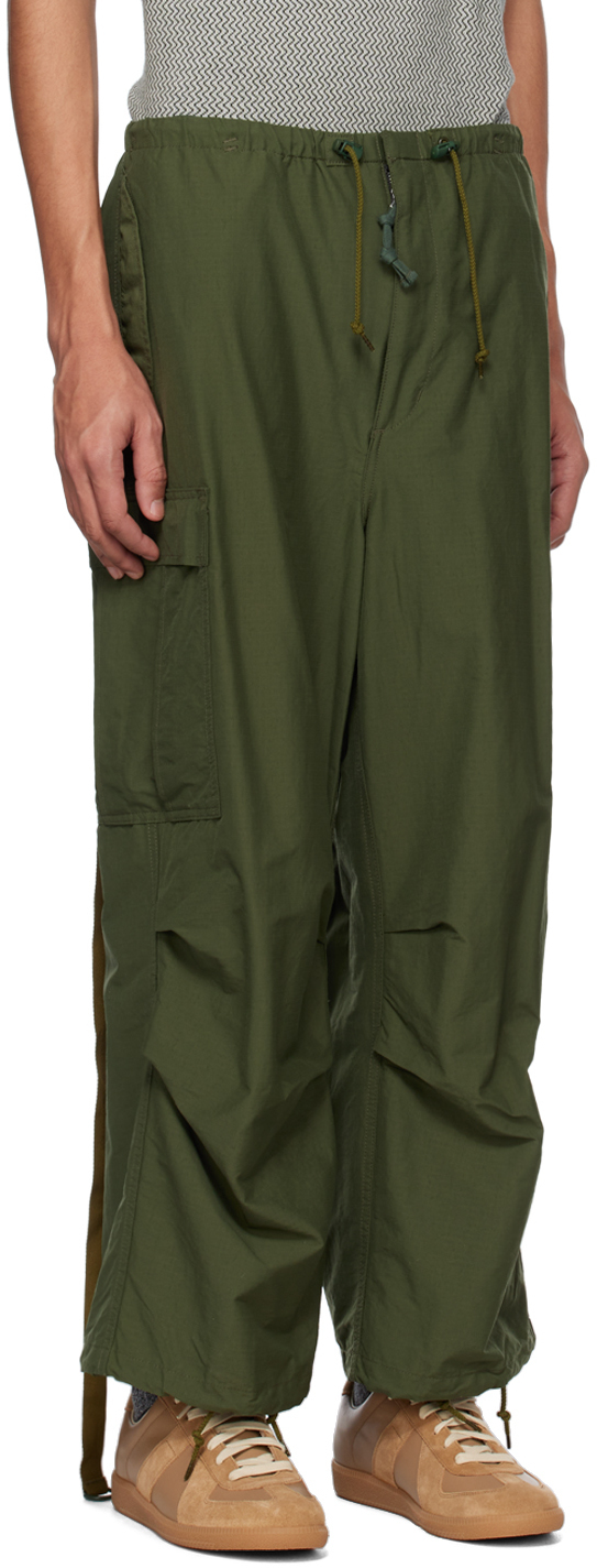 BEAMS PLUS Green Drawstring Cargo Pants Beams Plus