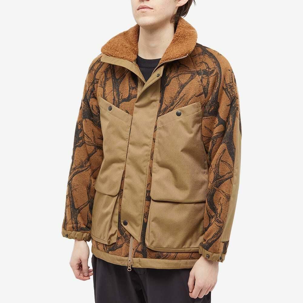 Norbit by Hiroshi Nozawa Men's Horn Tree Wool Boa Fleece Jacket in ...