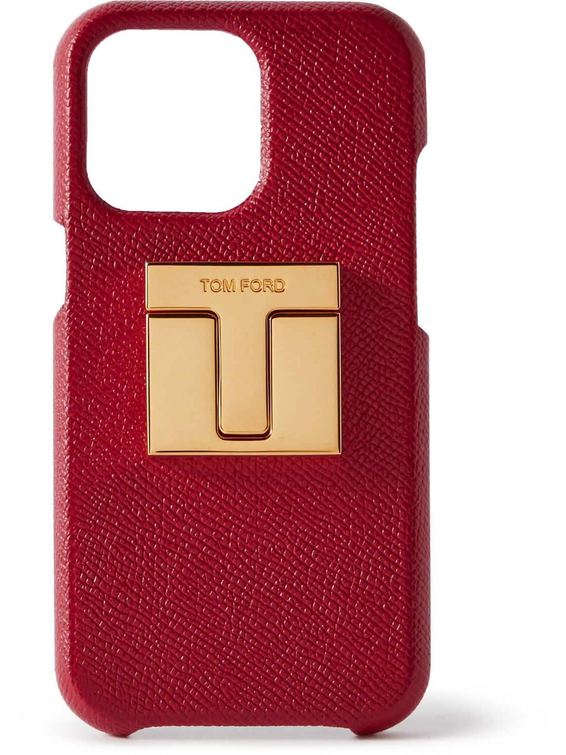 TOM FORD - Logo-Embellished Full-Grain Leather iPhone 12 Pro Case TOM FORD