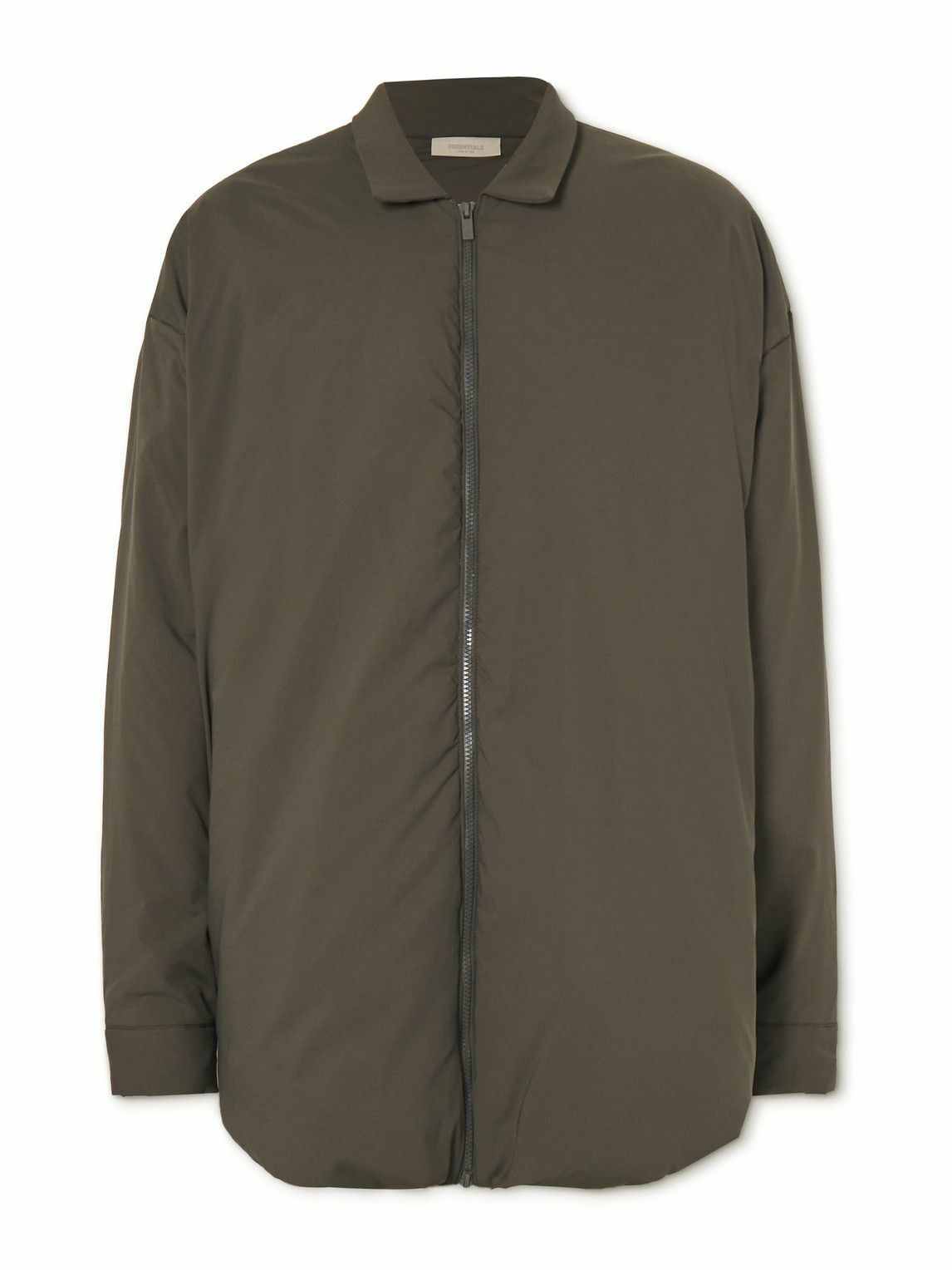 FEAR OF GOD ESSENTIALS - Logo-Appliquéd Padded Shell Shirt Jacket ...