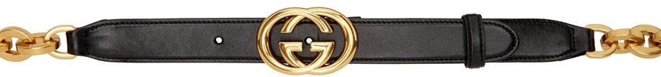 Gucci Black Interlocking G Chain Belt Gucci