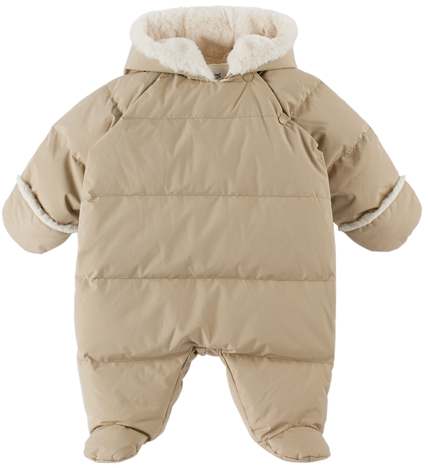Bonpoint Baby Beige Bala Down Snowsuit Bonpoint