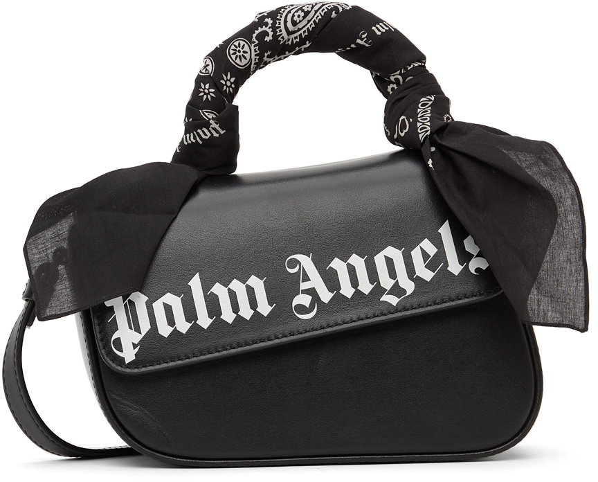 Palm Angels Black Bandana Crash Bag Palm Angels