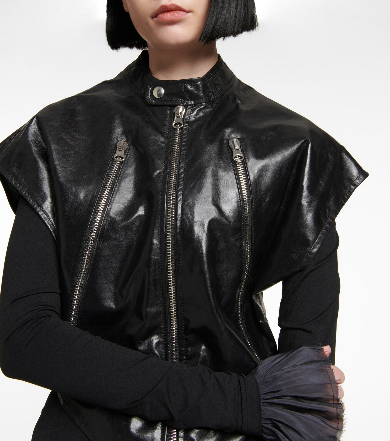 MM6 Maison Margiela - Leather jacket MM6 Maison Margiela