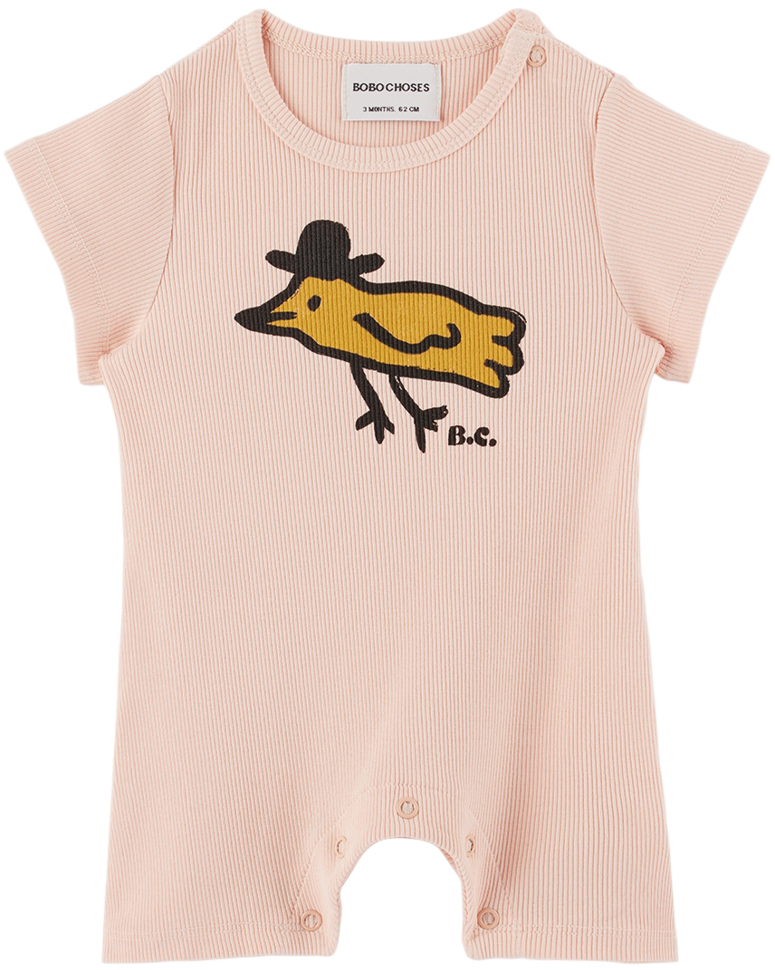 Bobo Choses Baby Pink Mr. Birdie Jumpsuit Bobo Choses