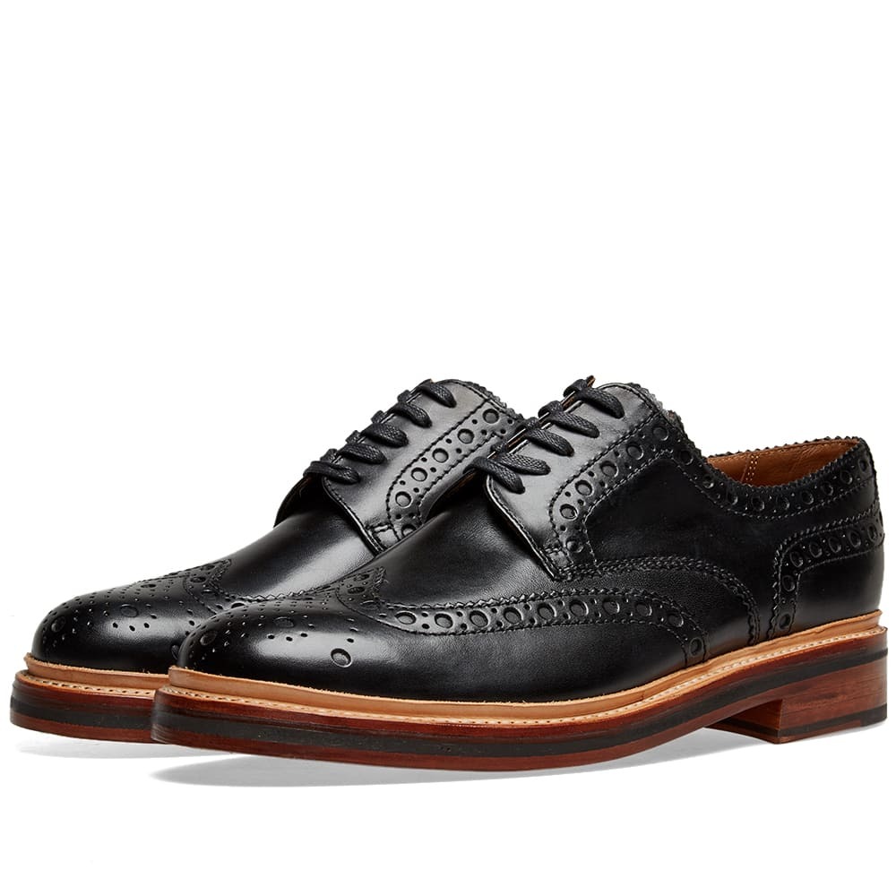 Grenson Archie Brogue Black Calf Grenson