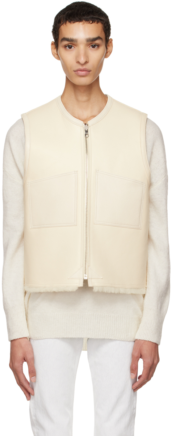 Our Legacy Off-White Reversible Sheepskin Vest Our Legacy