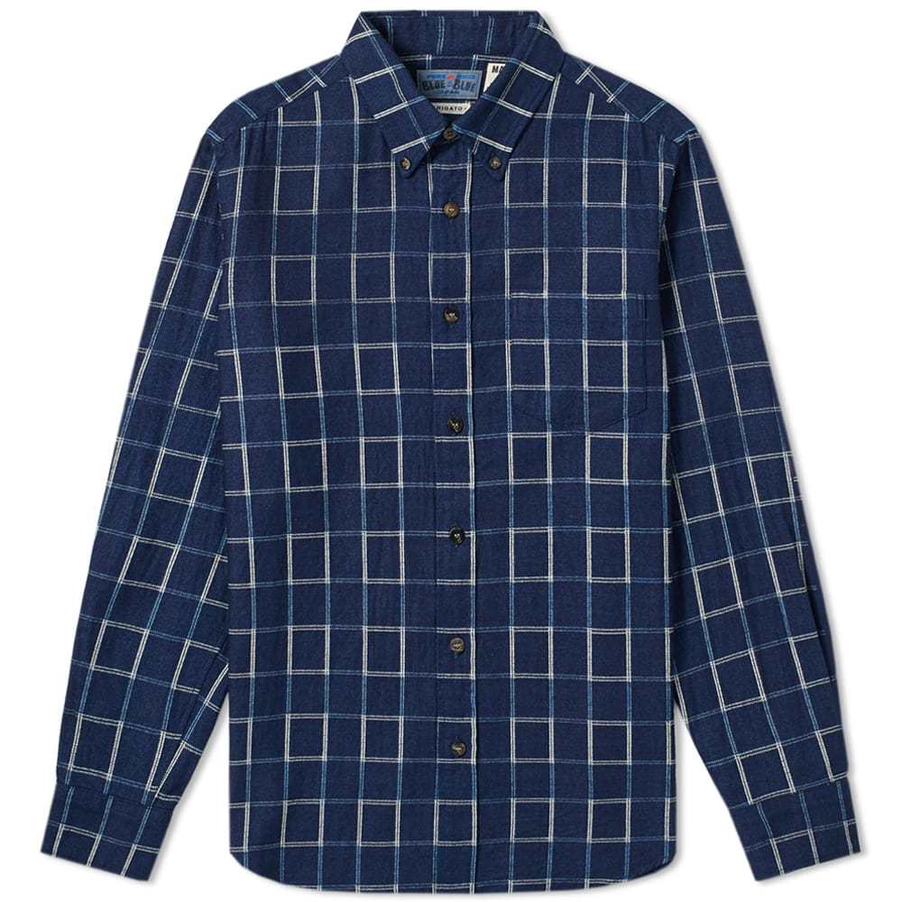 Blue Blue Japan Flannel Check Shirt Blue Blue Japan
