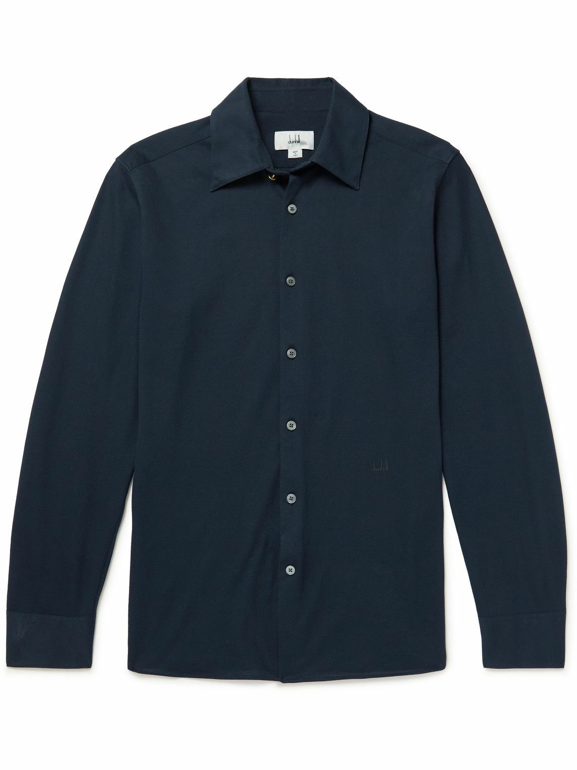 Dunhill - Cotton-Piqué Shirt - Blue Dunhill