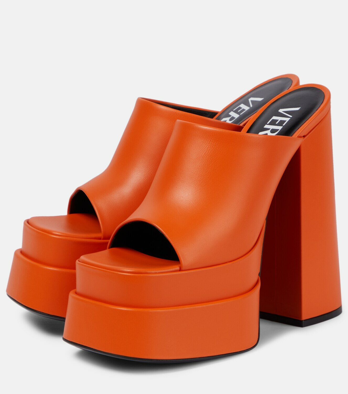 Versace - Aevitas leather platform mules Versace