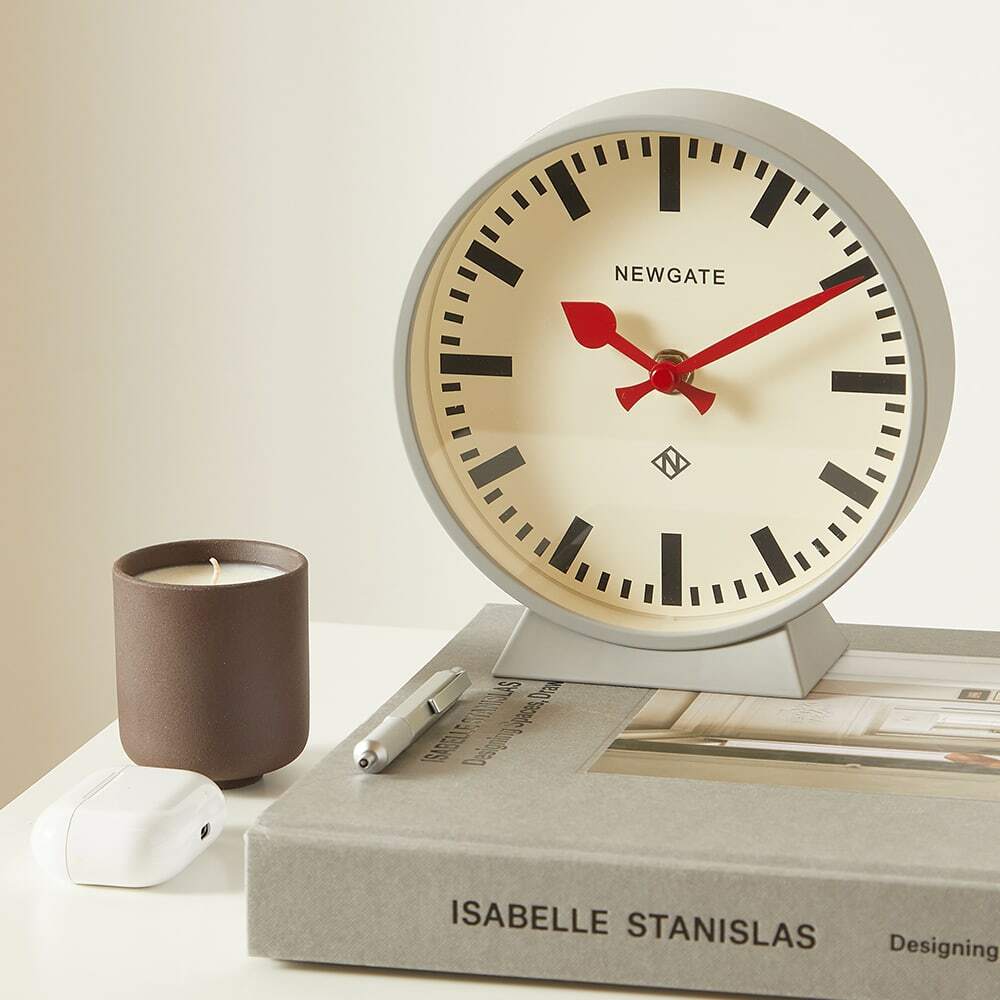 Newgate Clocks M Mantel Railway Clock in Grey Newgate Clocks