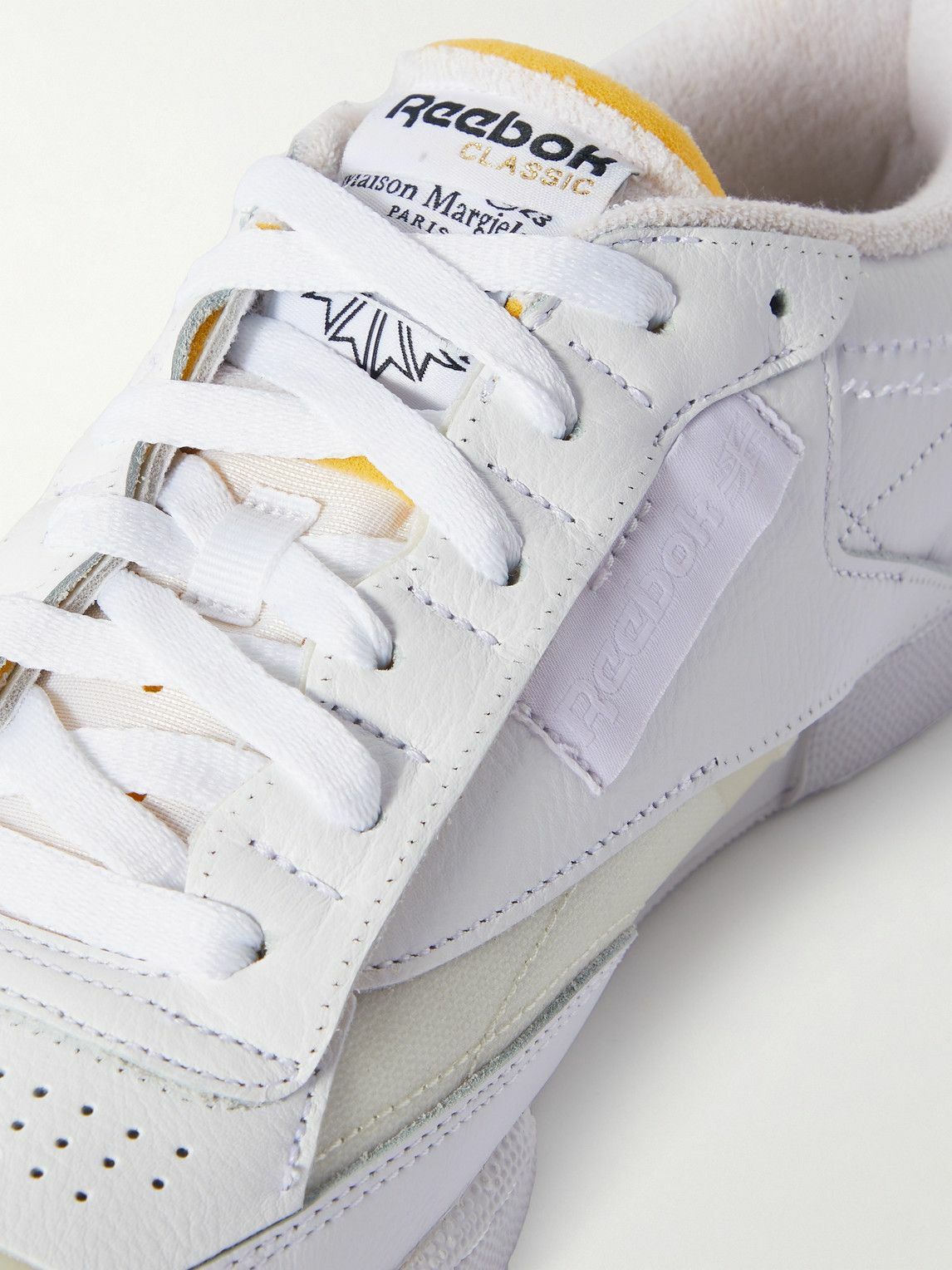 Maison Margiela - Reebok Club C Leather and Mesh Sneakers - White ...