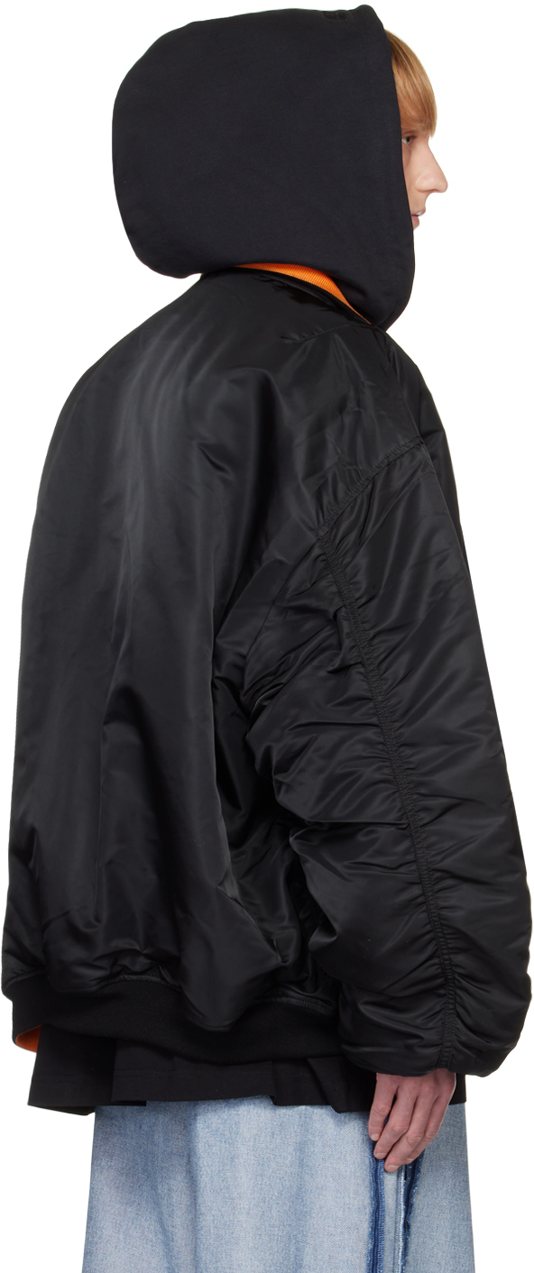 VETEMENTS Black Reversible Bomber Jacket Vetements