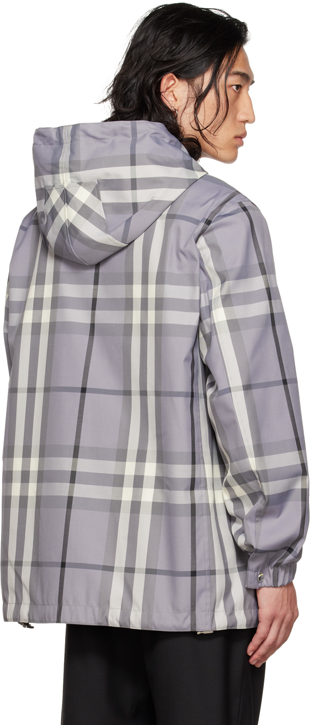 Burberry Gray Reversible Vintage Check Jacket Burberry