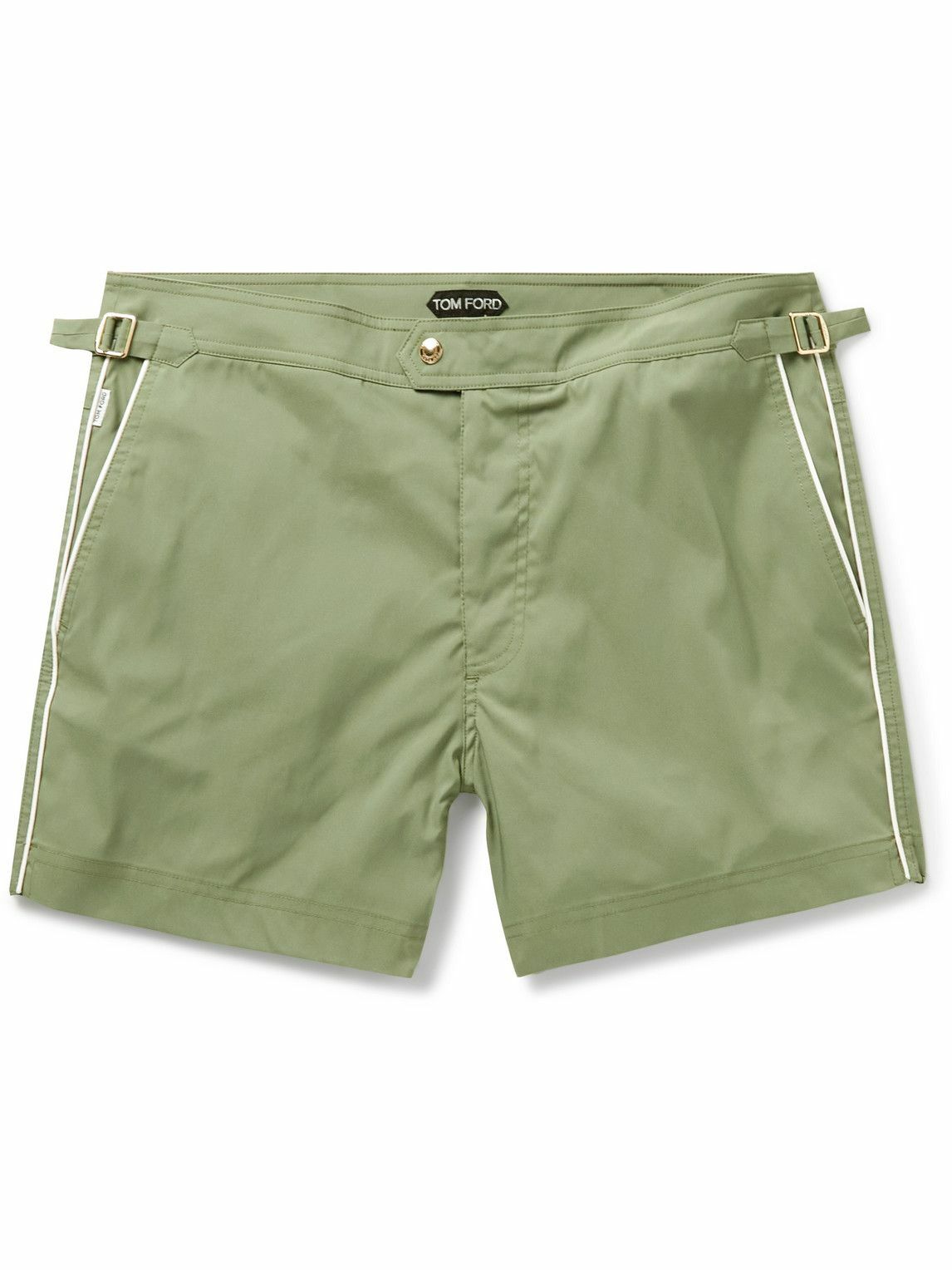 TOM FORD - Slim-Fit Short-Length Swim Shorts - Green TOM FORD