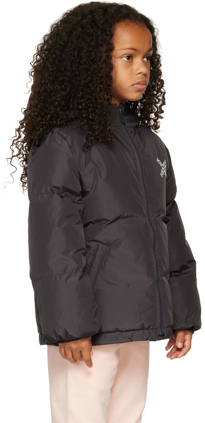 Kenzo Kids Black Logo Down Jacket Kenzo