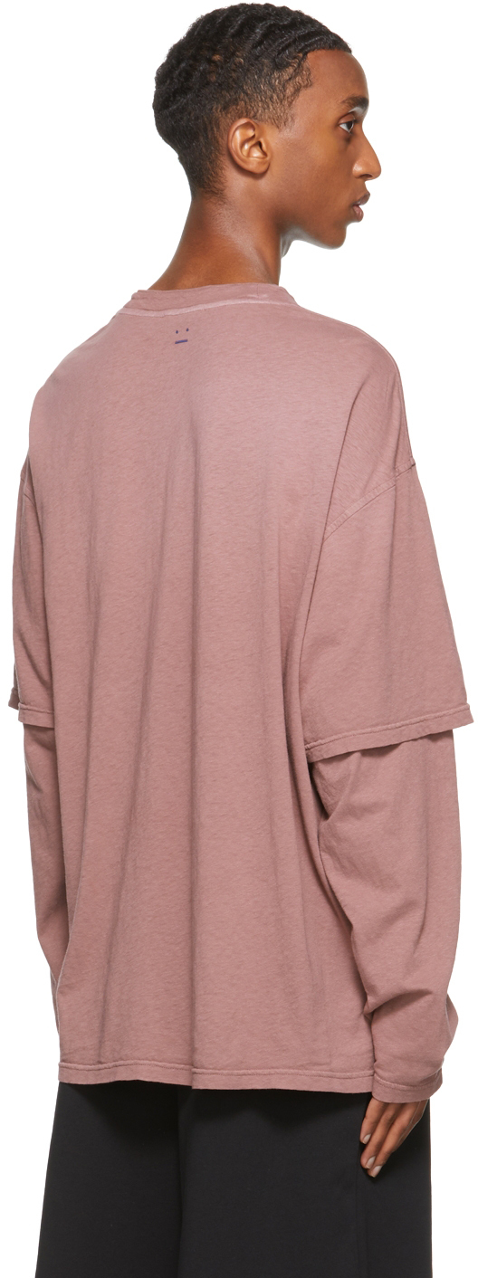 Acne Studios Purple Layered Look T-Shirt Acne Studios