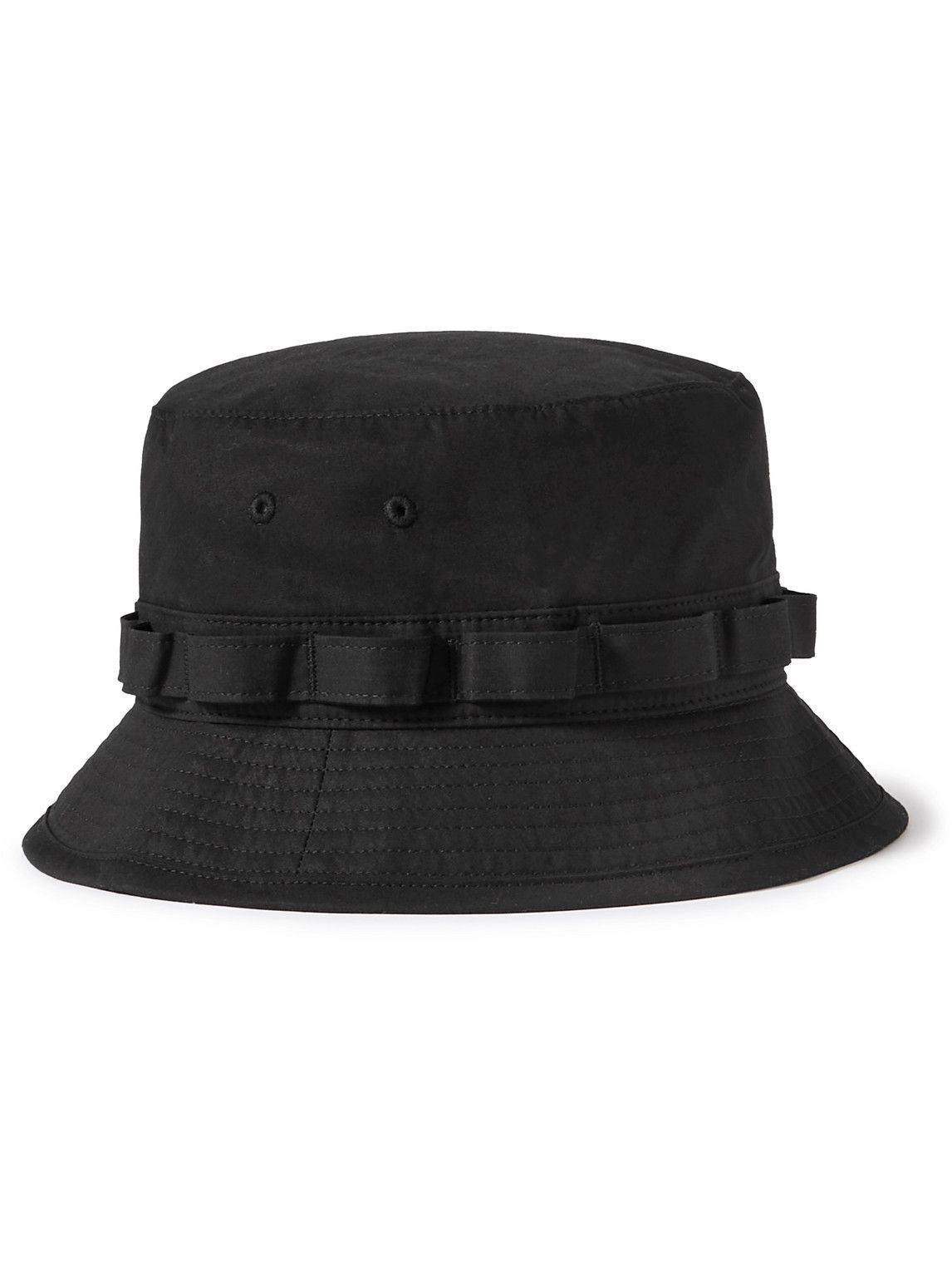 WTAPS - Appliquéd Cotton-Canvas Bucket Hat - Black WTAPS