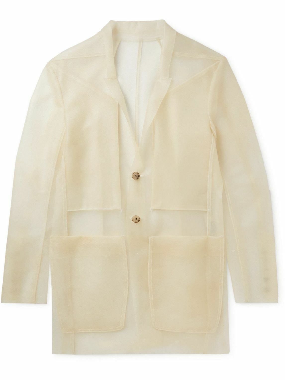 Rick Owens - Lido Transparent Leather Blazer - Neutrals Rick Owens