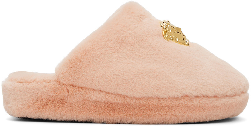 Versace Underwear Pink 'La Medusa' Slippers Versace Underwear
