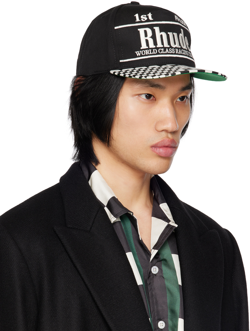 Rhude Black Embroidered Cap Rhude