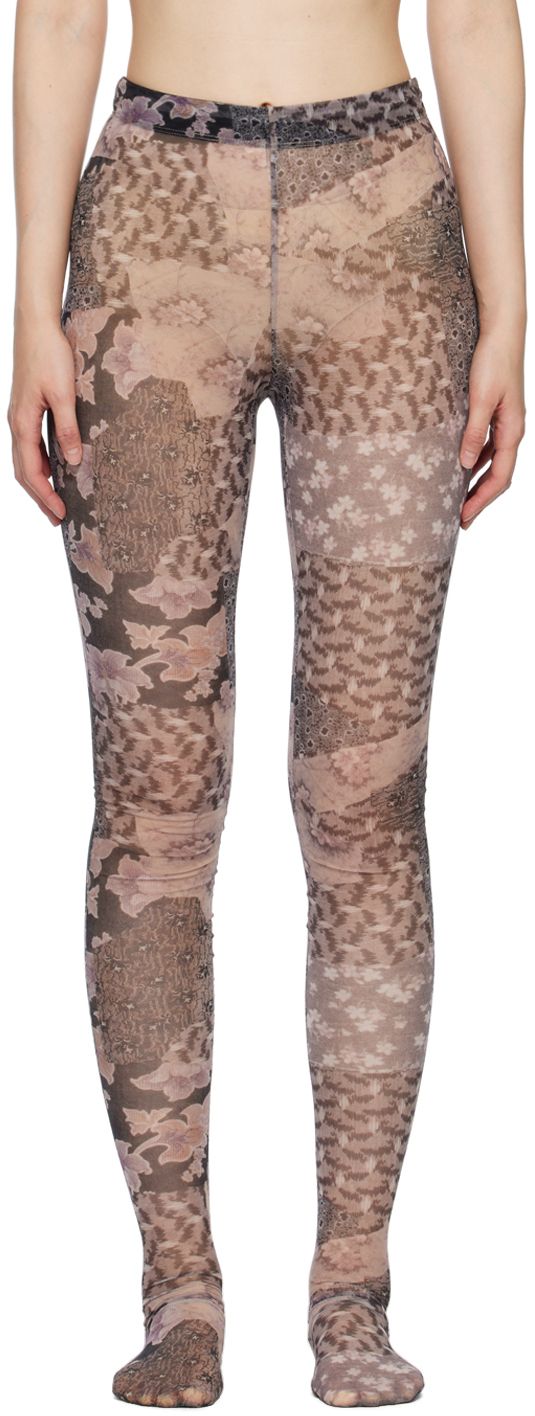 Rosetta Getty Multicolor Collage Mesh Leggings Rosetta Getty