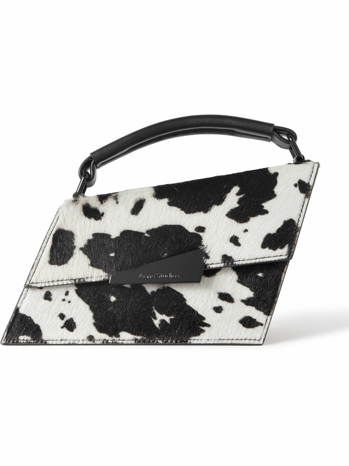 Acne Studios - Distortion Cow-Print Calf Hair and Leather Messenger Bag ...
