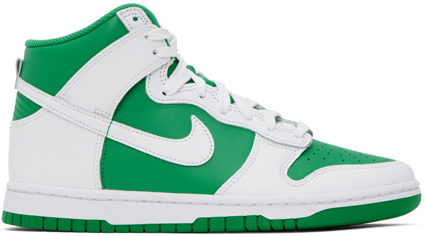Nike Green & White Dunk High Retro Sneakers Nike