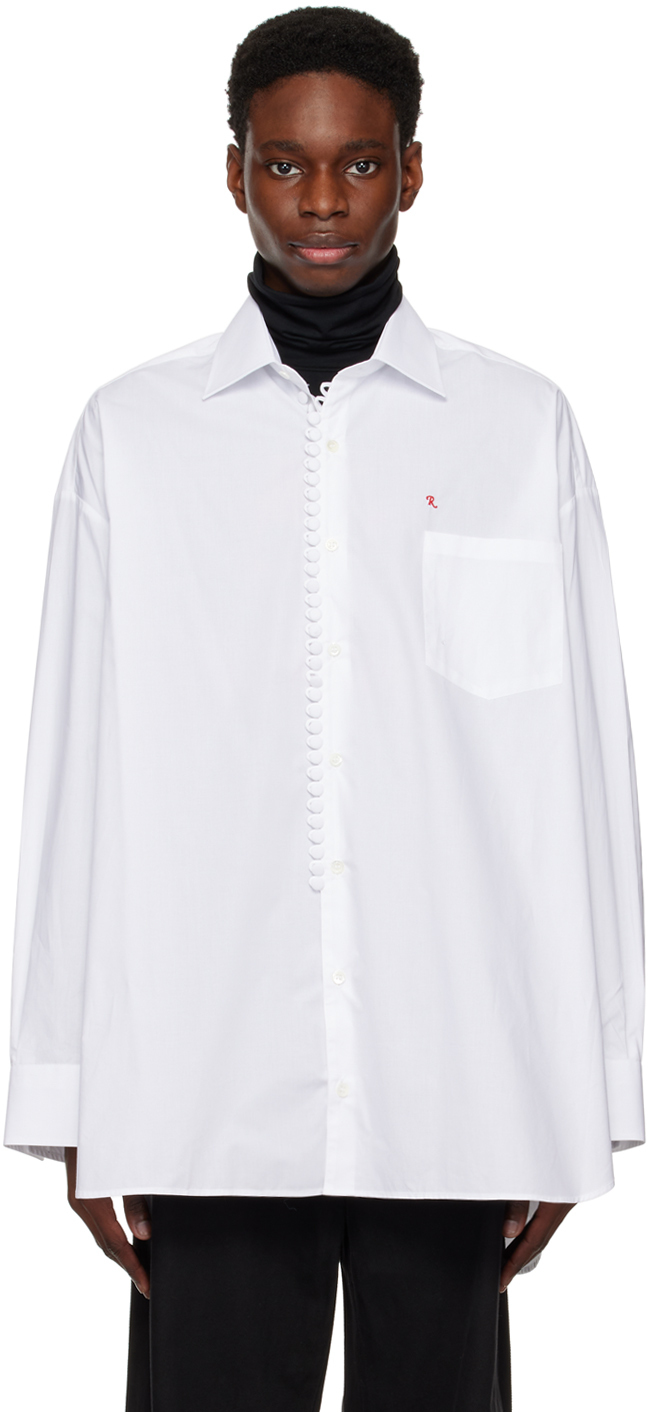 Raf Simons White Buttoned Shirt Raf Simons