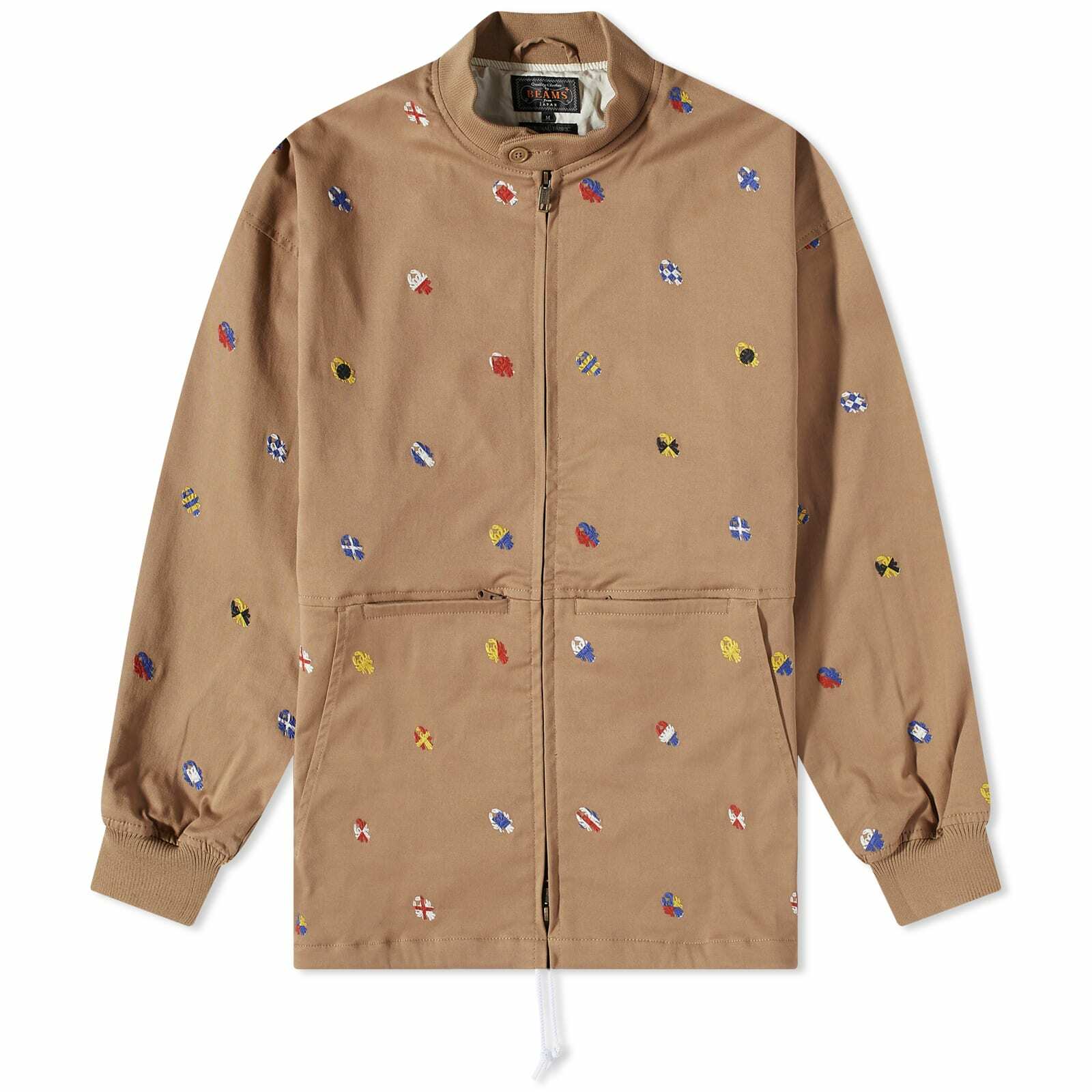 Beams Plus Men's Embroided Boat Jacket in Khaki Beams Plus
