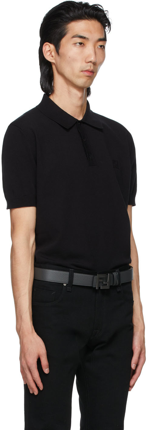 Fendi Black 'Forever Fendi' Polo Fendi