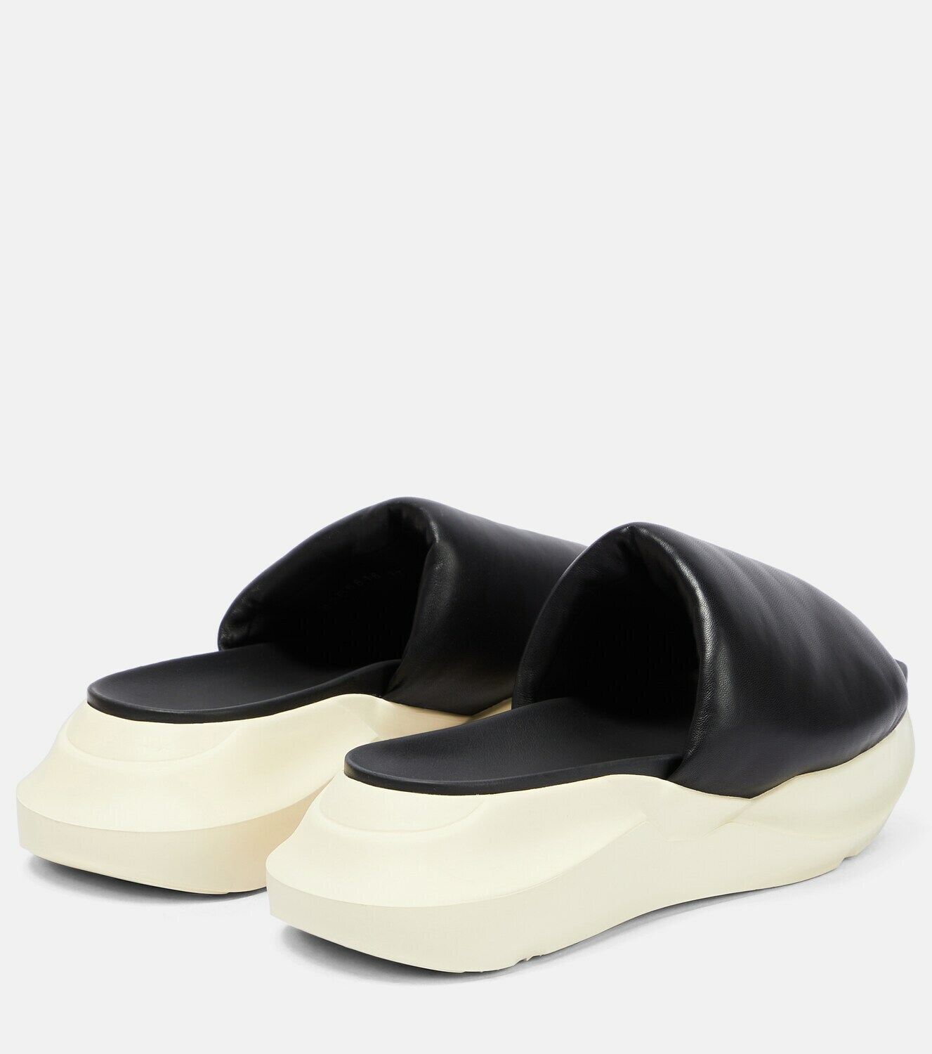 Rick Owens - Geth leather platform slides Rick Owens