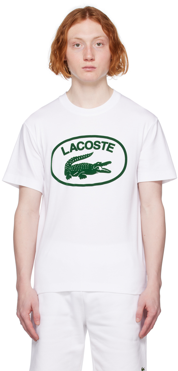 Lacoste White Relaxed Fit T-Shirt Lacoste