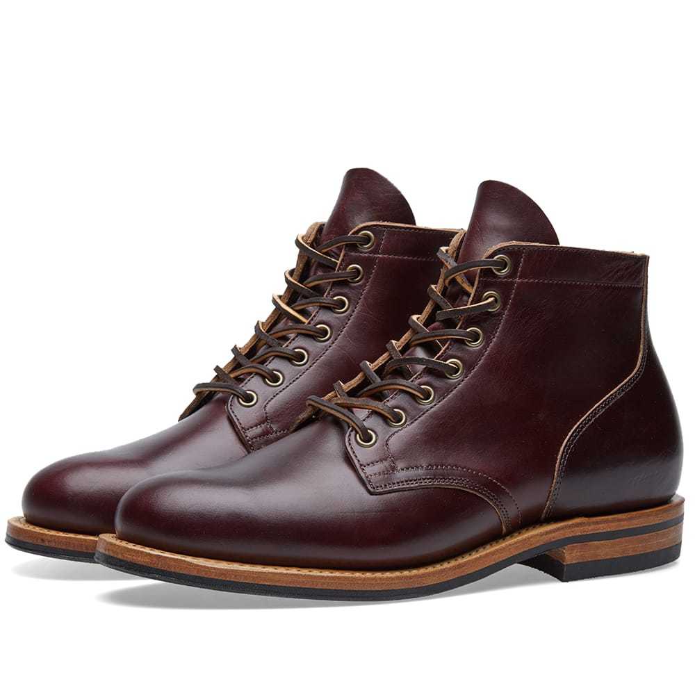 Viberg Plain Toe Service Boot Burgundy Viberg