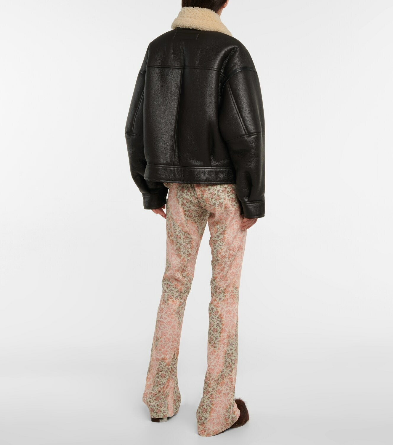 Acne Studios - Shearling and leather biker jacket Acne Studios