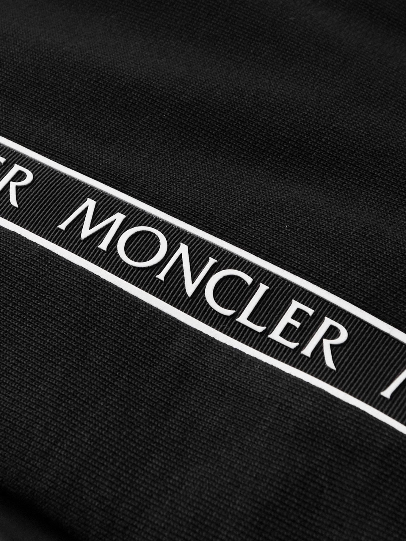 Moncler - Logo-Appliquéd Cotton-Jersey and Shell Track Jacket - Black ...