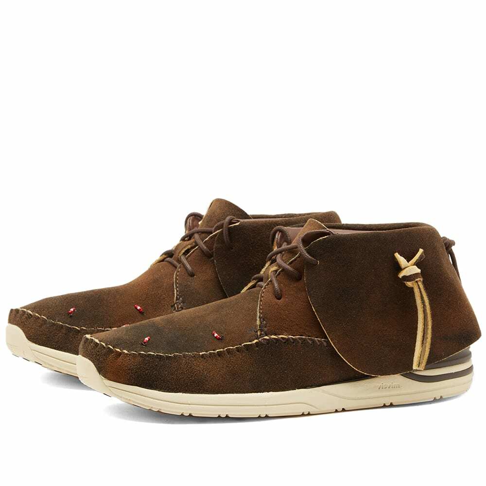 Visvim Men's FBT Lhamo-Folk Sneakers in Brown Visvim