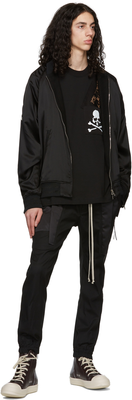 mastermind JAPAN Black Silk Bomber Jacket mastermind JAPAN