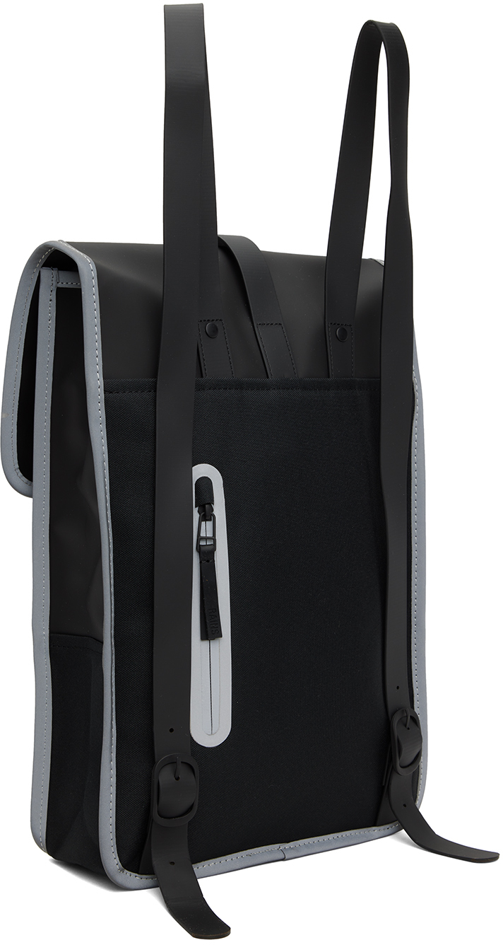 RAINS Black Reflective Mini Backpack Rains